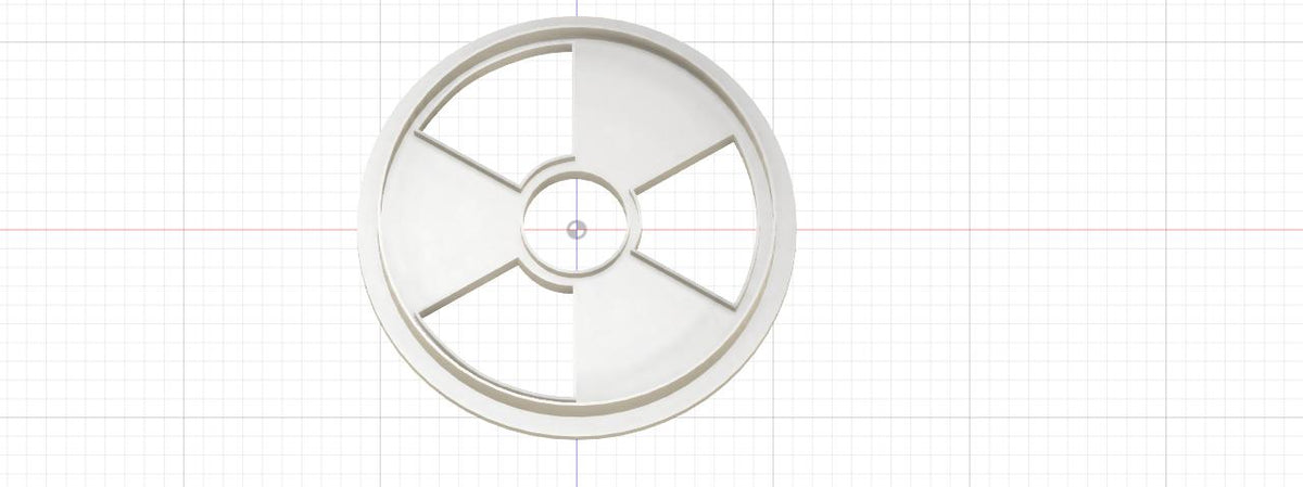 3D Printed Radioactive Symbol Cookie Cutter – Doughboy's Attic