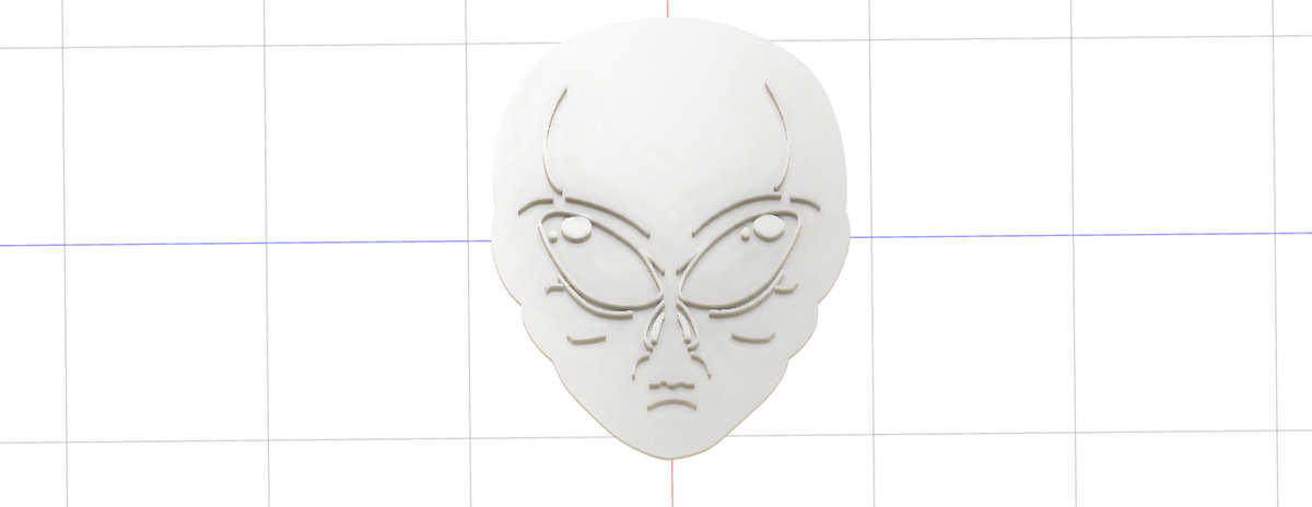 3D Model to Print Your Own Alien Head Cookie Cutter DIGITAL FILE ONLY ...