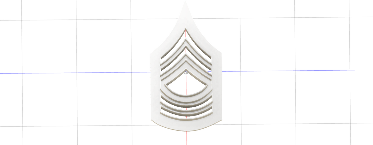 Model to Print Your Own US Army Master Sergeant Rank Stripes Cookie Cu ...