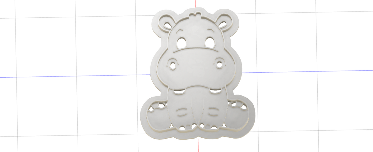 3D Model to Print Your Own Baby Hippo Cookie Cutter Pack DIGITAL FILE ...
