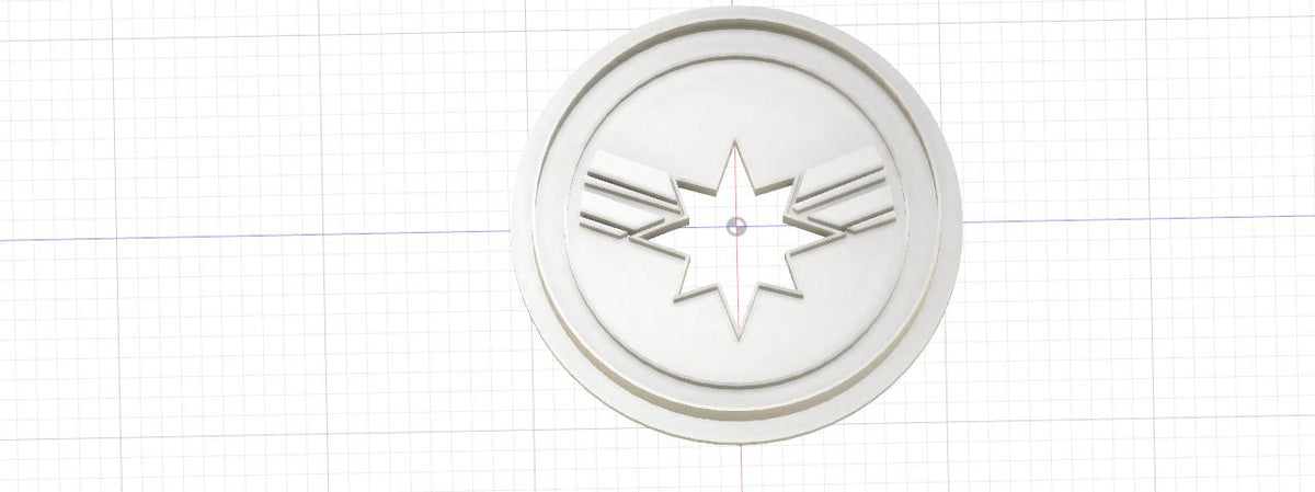 3D Printed Captain Marvel Cookie Cutter – Doughboy's Attic