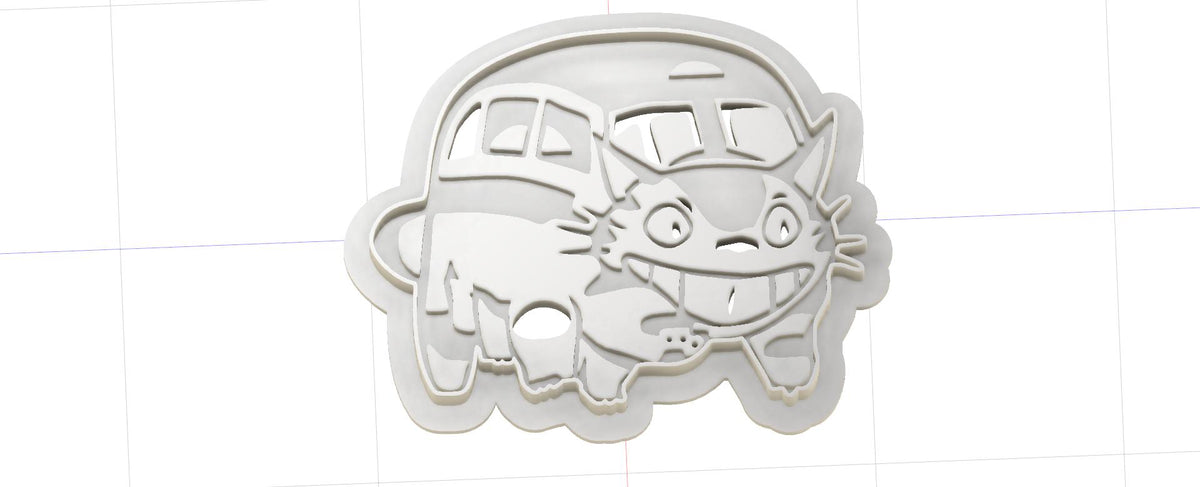 3D Printed Studio Ghibli Cat Bus Cookie Cutter – Doughboy's Attic