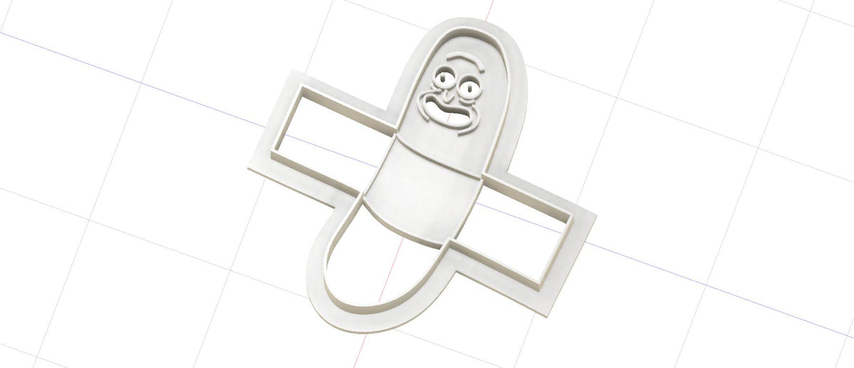 3D Model to Print Your Own Pickle Rick Sanchez Cookie Cutter DIGITAL F ...