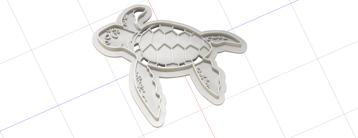 3D Model to Print Your Own Sea Turtle Cookie Cutter Pack DIGITAL FILE ...