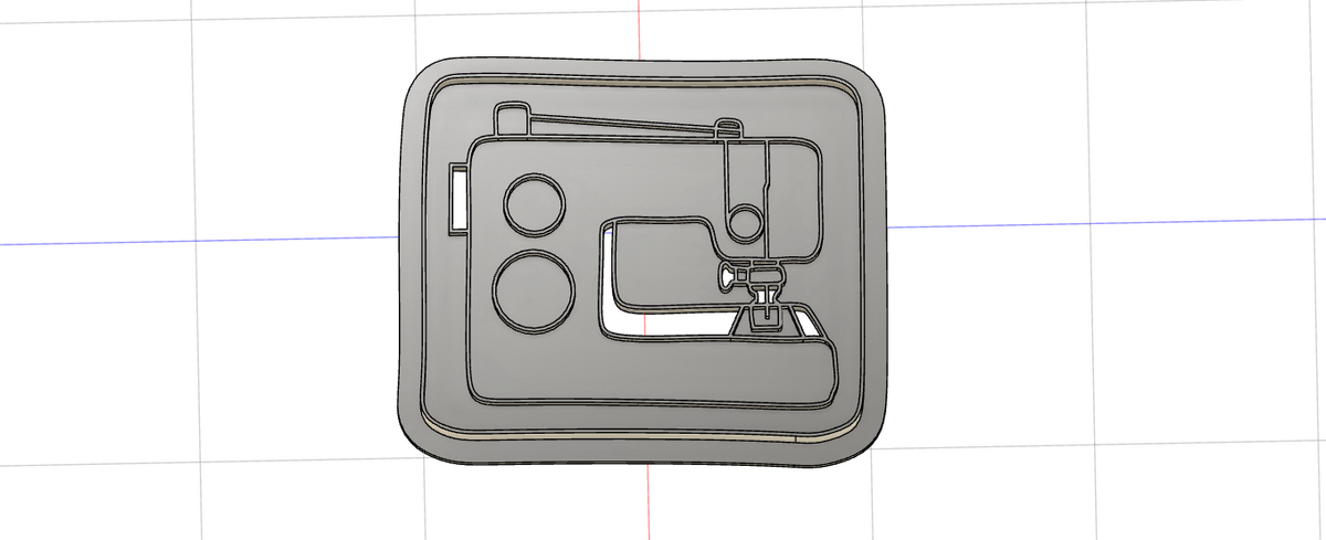 3D Printed Sewing Machine Cookie Cutter – Doughboy's Attic