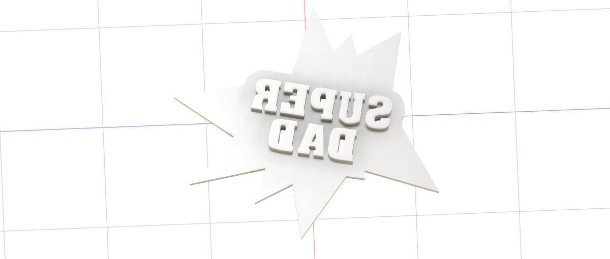 3D Model to Print Your Own Super Dad Script Cookie Cutter DIGITAL FILE ...