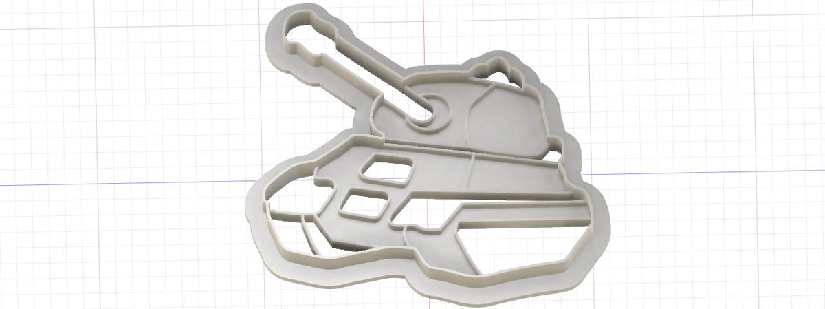 3D Printed Military Tank Cookie Cutter – Doughboy's Attic
