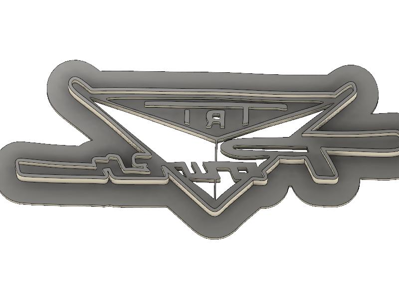 3D Model to Print Your Own Pontiac Tri Power Emblem Cookie Cutter DIGI ...