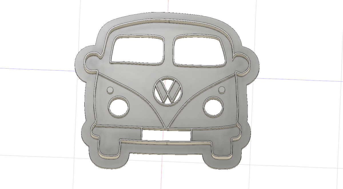 3D Printed VW Minibus Cookie Cutter – Doughboy's Attic