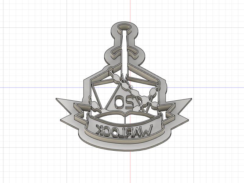 3D Model to Print Your Own DnD Warlock Class Crest Cookie Cutter DIGIT ...