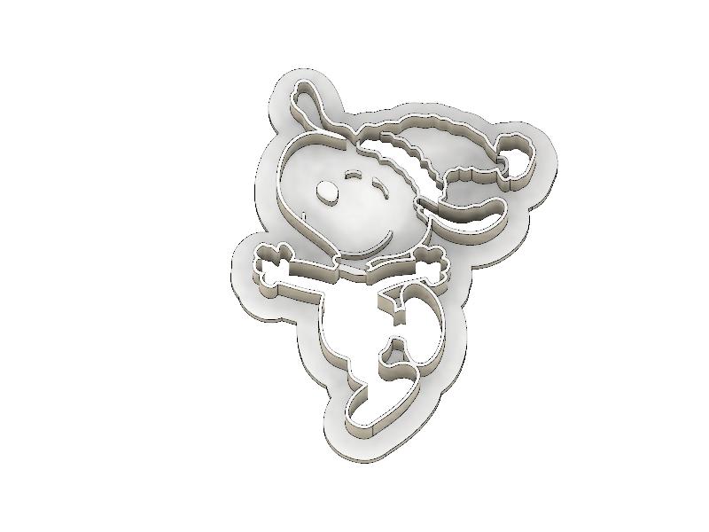 3D Model to Print Your Own Christmas Snoopy Cookie Cutter DIGITAL FILE ...