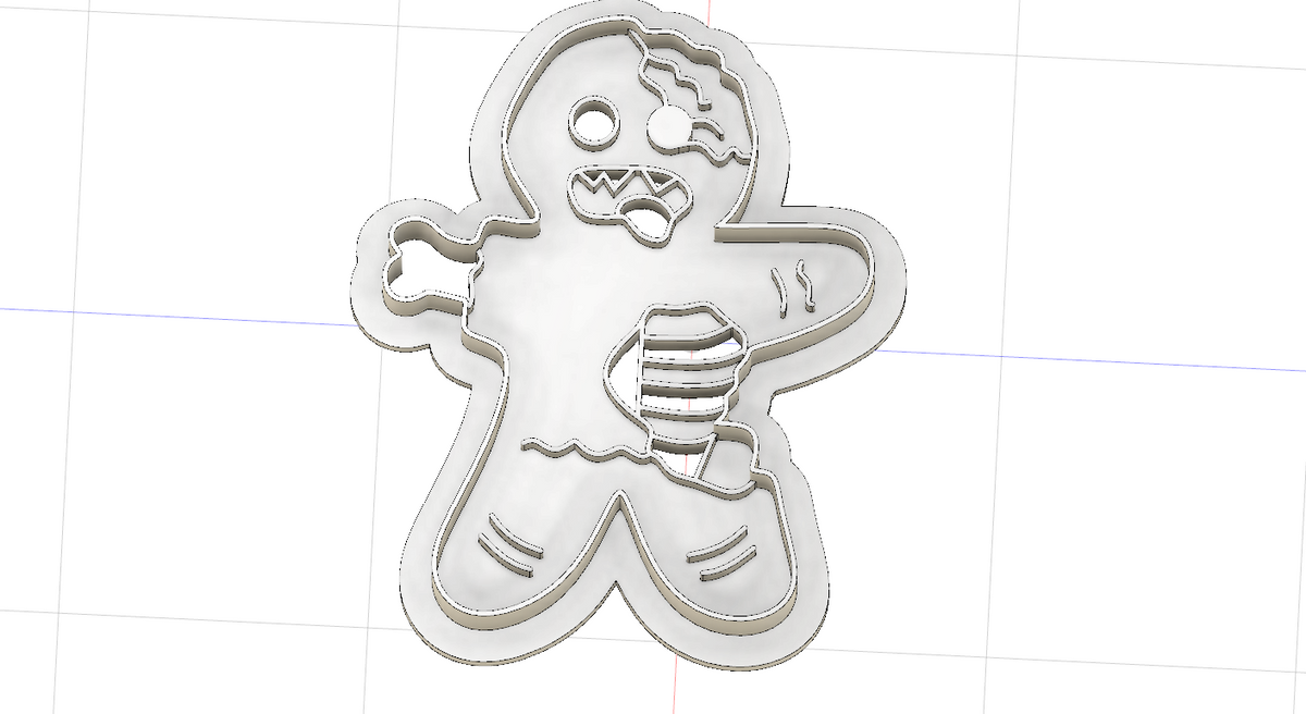 3D Model to Print Your Own Zombie Gingerbread Man Cookie Cutter DIGITA ...
