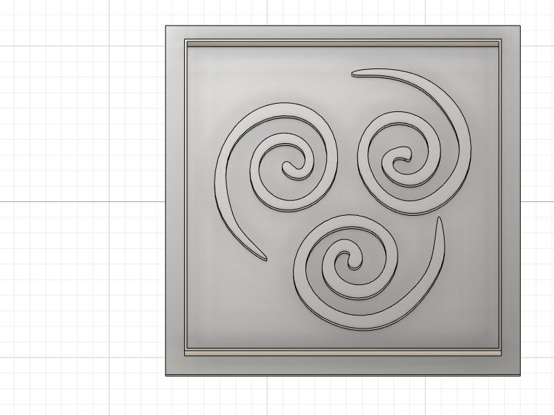 3D Printed Cookie Cutter Inspired by Avatar Air Symbol – Doughboy's Attic