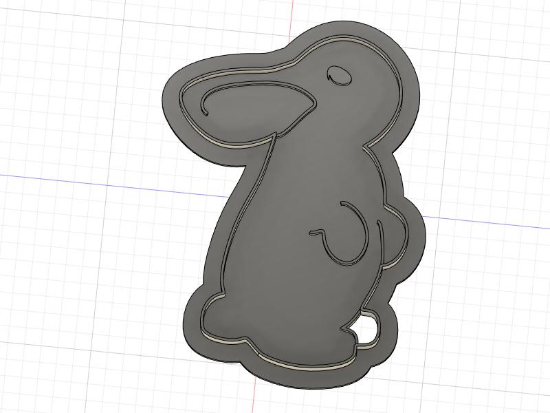 3D Model to Print Your Own Cute Bunny Cookie Cutter DIGITAL FILE ONLY ...