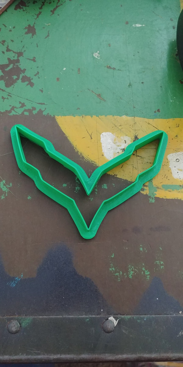 3D Printed Cookie Cutter Inspired by Chevrolet Corvette Flags Emblem ...