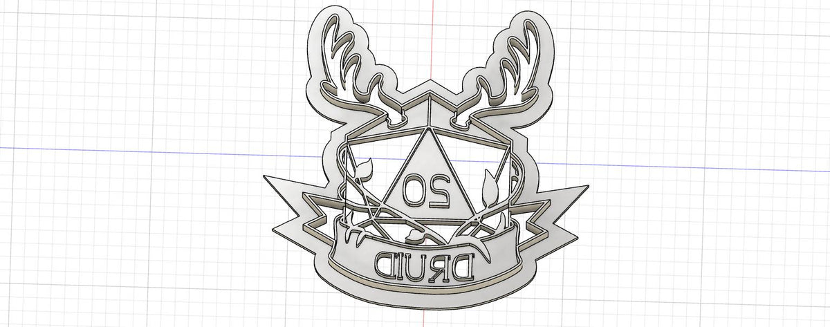 3D Model to Print Your Own DnD Druid Class Crest Cookie Cutter DIGITAL ...