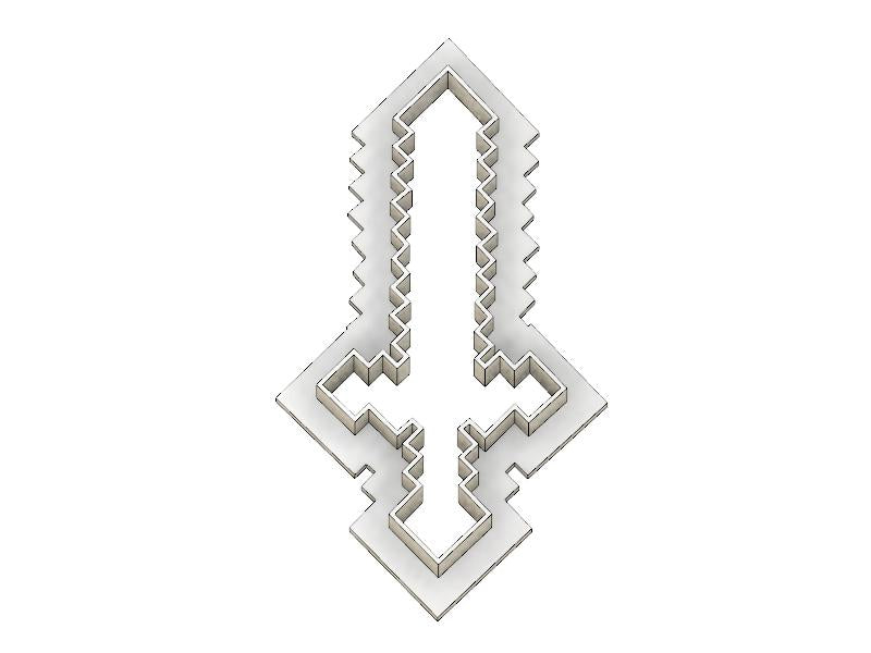 3D Printed Cookie Cutter Inspired by Minecraft Sword – Doughboy's Attic