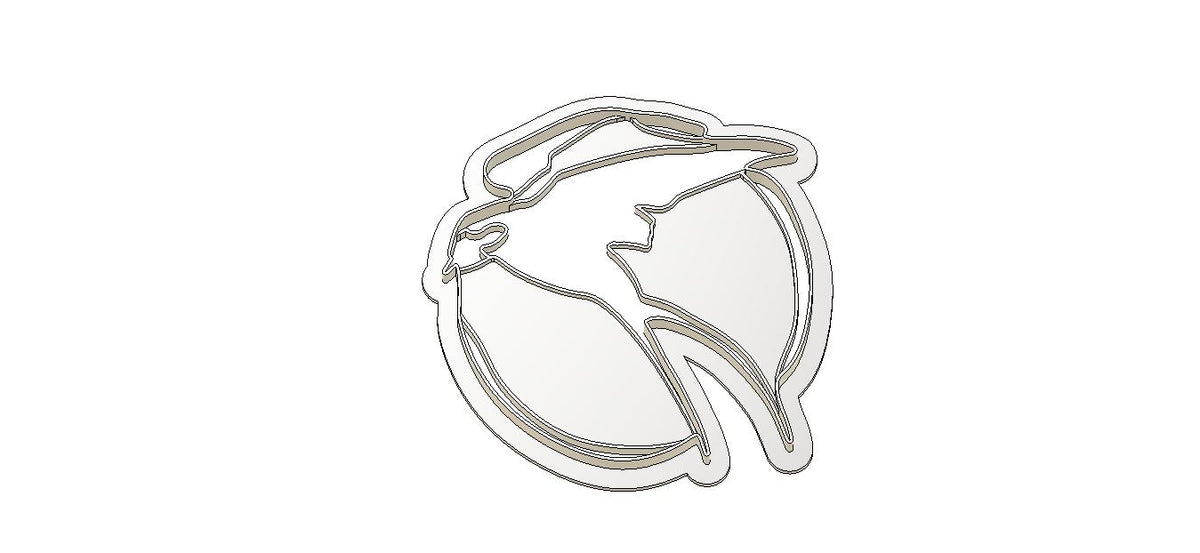 3D Printed Cookie Cutter Inspired by The Witcher Raven Symbol ...